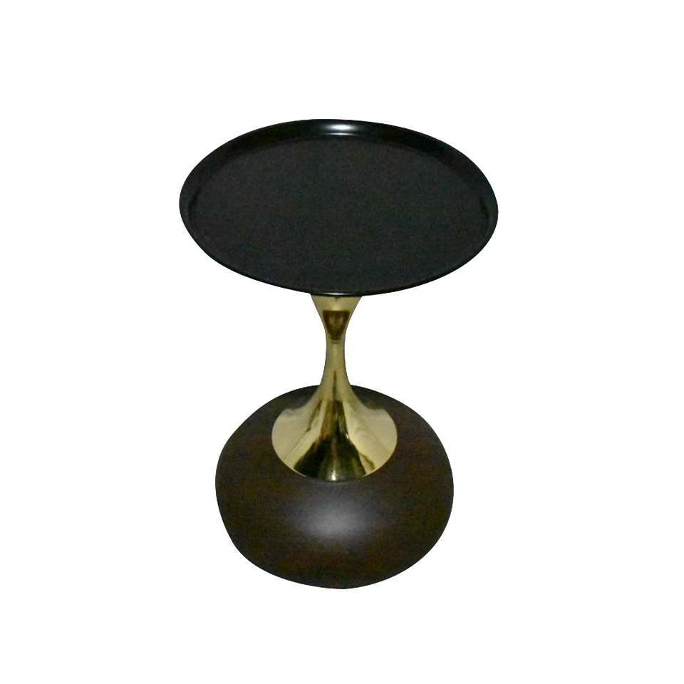 サイドテーブルAJJ-82【送料無料】ブラックウォールナット/ゴールド | NOCEノーチェ 家具・インテリア通販