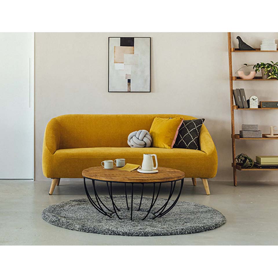 ソファALEXIA 2人掛け【送料・開梱設置無料】 NEWイエロー | NOCEノーチェ 家具・インテリア通販